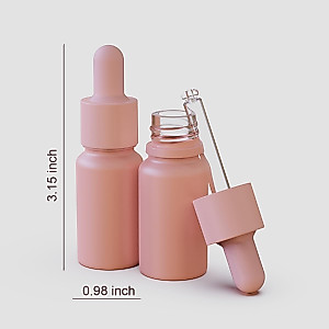 seafulee 10ml Black Coated Glass Bottle with Glass Eye Dropper, 1/3 oz Capacity,UV Safe Bottles for Essential Oils and Aromatherapy Travel Bottle Container(Pack of 12)