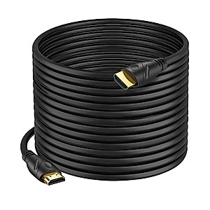 4K HDMI Cable 75FT - Rommisie (HDMI 2.0,18Gbps) Ultra High Speed Gold Plated Connectors,Ethernet Audio Return,Video 4K,FullHD1080p 3D Compatible with Xbox Playstation Arc PS3 PS4 PS9 PC HDTV - Black