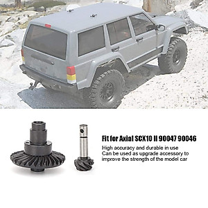 RC Car Gear, 8/30 Reverse Gear Ratio 40 Steel Bevel Gear for Front Axle Driver Available for Axial SCX10 II 90047 90046 RC Model Car