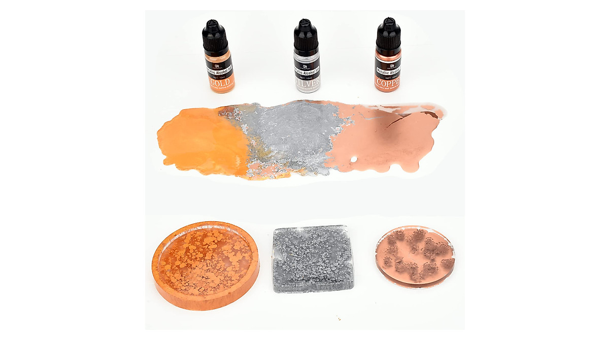 Metallic Alcohol Ink Set - 12 Shimmering Colors