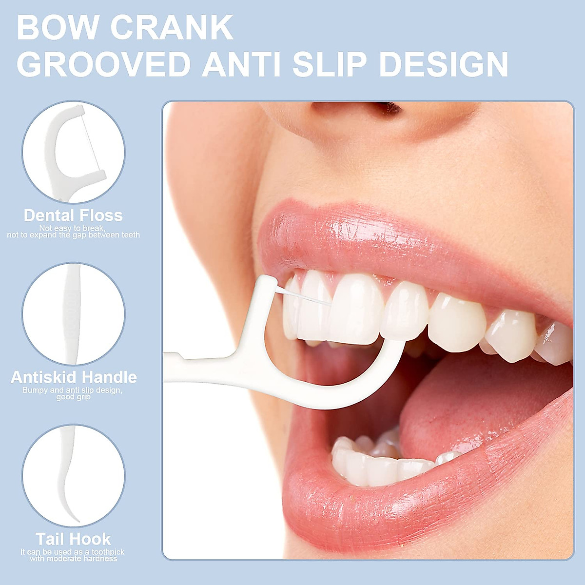 4Pcs Portable Floss Dispenser Holder Travel Dental Floss Case, Automatic Floss Picks Case Organizer Premium Refillable Floss Pick Container for Women Men Teeth Cleaning