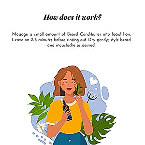 Artnaturals Natural Beard Deep Conditioner - (8 Fl Oz / 236ml) - Infused with Aloe Vera, Tea Tree and Jojoba Oil