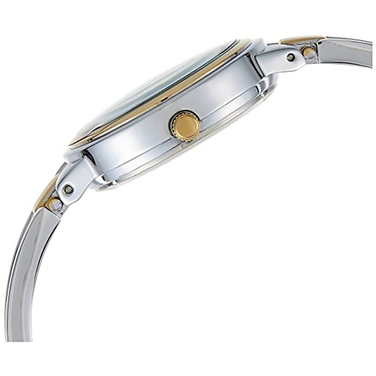 Anne Klein Women's AK/1441SVTT Two-Tone Open Bangle Watch