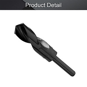 Utoolmart 27.5mm Reduced Shank Drill Bit HSS 6542 Black Oxide with 1/2 Inch Straight Shank 1pcs