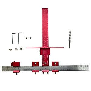 WAYCOJOY Cabinet Hardware jig Cabinet Hardware Template for Installing Drawers Pulls and Pulls on Cabinet Doors Cabinet Handle Template Tool for Handle and Pull Installation (All Aluminum)