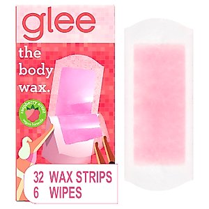 JOY Glee Waxing Kit for Women, Wax Strips, 32 Wax Strips and 6 Finishing Wipes, Wax Strips for Hair Removal, Body Wax Kit, Hair Removal for Women, Waxing, Hair Removal Wax, Waxing Strips, Wax Kit