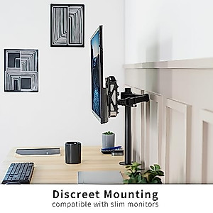 VIVO Behind Monitor VESA Mount Designed for Mac Mini CPU, 2010-Present Models, Monitor Arm Computer Holder, Concealed Back of Screen Mount with Desk Clamp Option, Black, Mount-MINI1