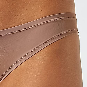 Amazon Essentials Women's Cheeky Brazilian Underwear, Pack of 6, Black/Dusted Pearl, Large