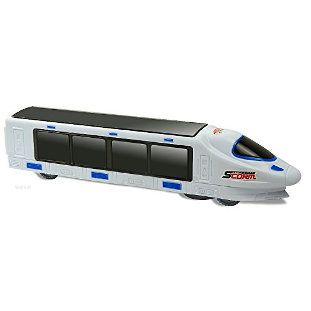 WolVolk Beautiful 3D Lightning Electric Train Toy for Kids with Music, goes Around and Changes Directions on Contact