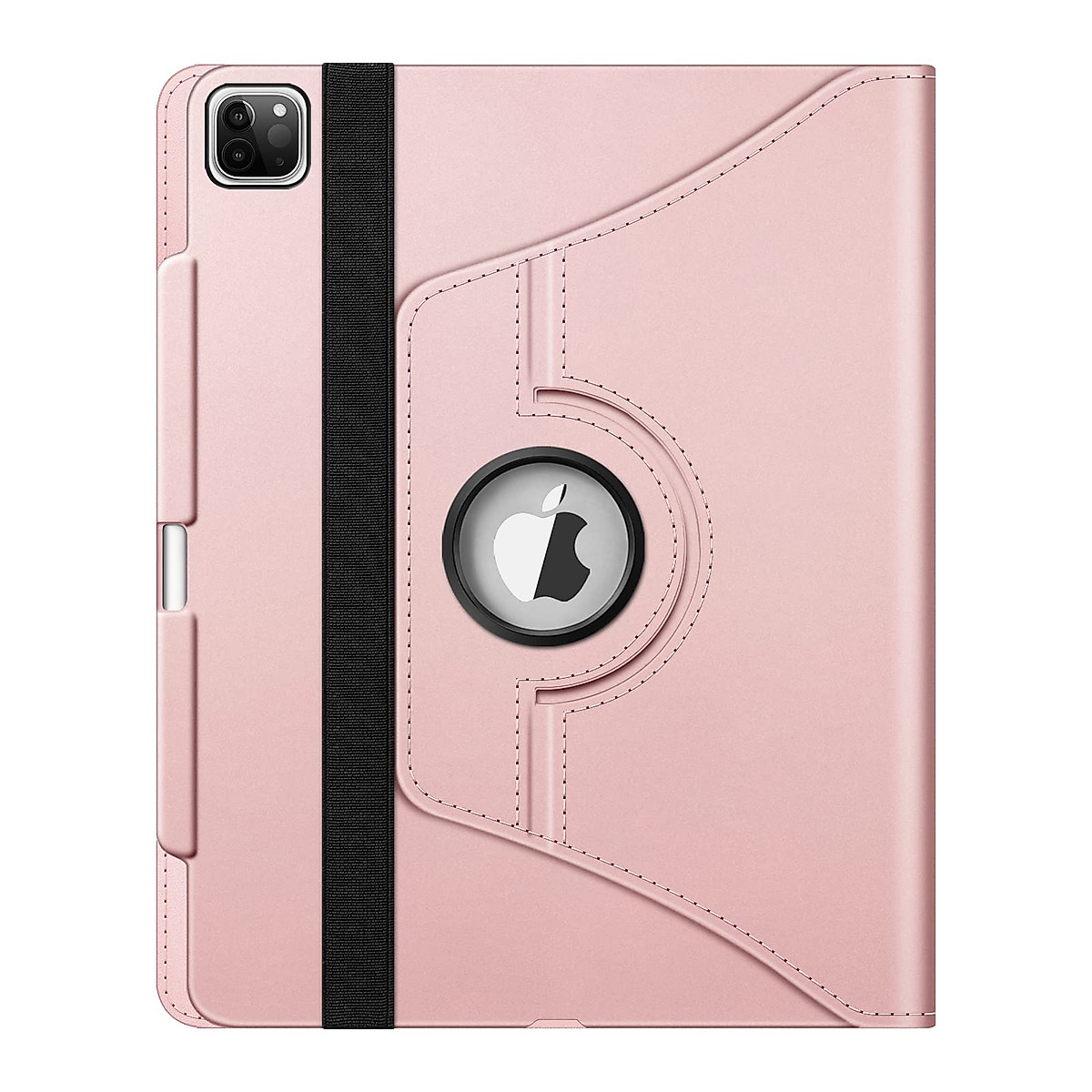 Fintie Rotating Case for iPad Pro 12.9-inch 6th Generation 2022-360 Degree Swiveling Protective Cover with Pencil Holder, Auto Sleep/Wake, Also Fit iPad Pro 12.9" 5th/4th/3rd Gen, Rose Gold