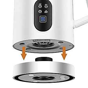 Milk Frother, 4-in-1 Electric Milk Steamer, 10oz/290ml Automatic Hot and Cold Foam Maker and Milk Warmer for Latte, Cappuccinos, Macchiato, From the Makers of GOGENGEN Pot, White