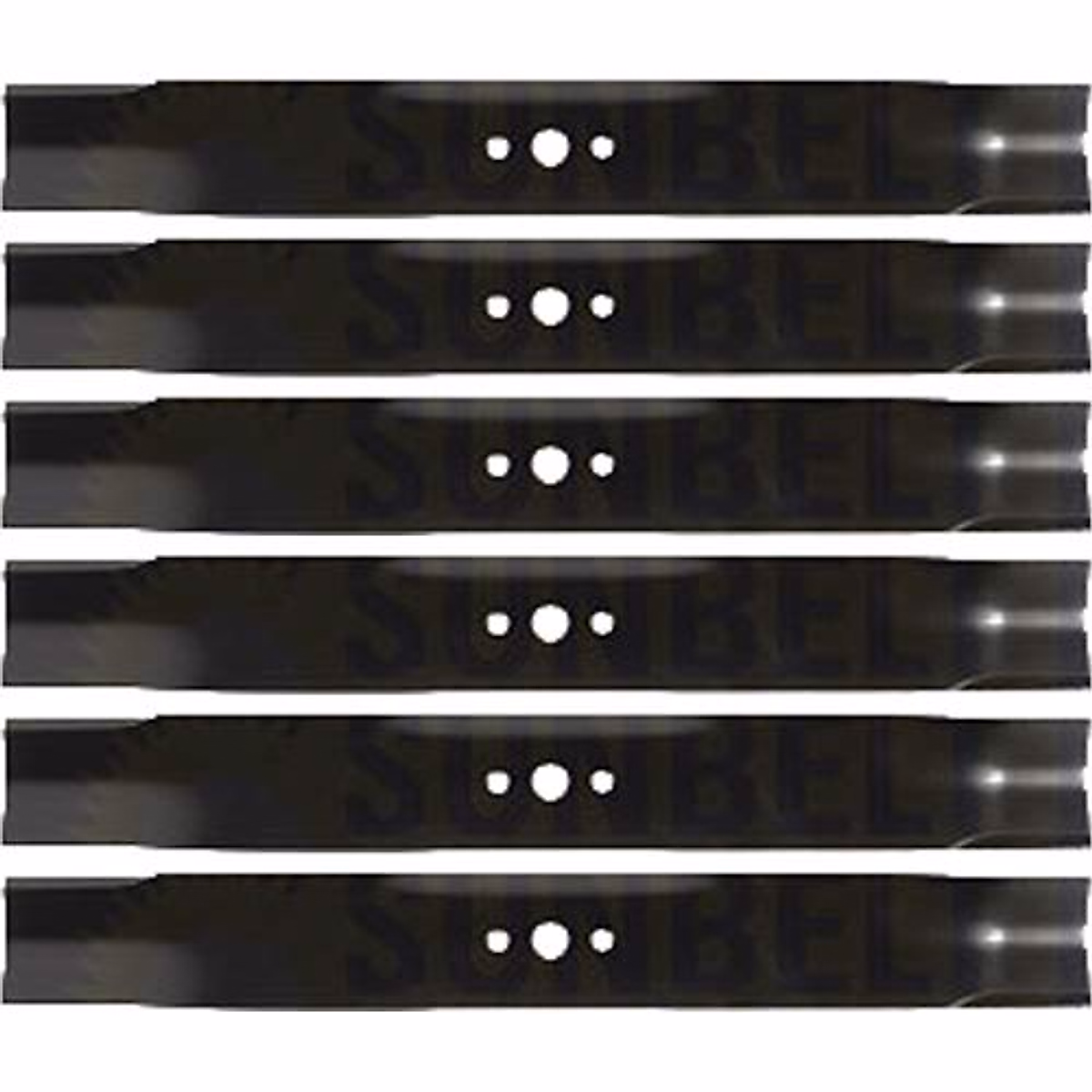 (6 Pack) Premium Medium Lift Replacement XHT Lawn Mower Blade Fits Husqvarna 204114884 | 20" x 2.5" / 0.625" Hole