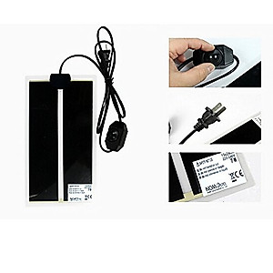 Giveme5 Upgrade US Plug 110V Reptile Heating Pad Reptile Under Tank Warmer Mat Heat Mat with Temperature Controller (7W 5.9x11)