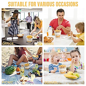 BEWAVE 24 Oz Overnight Oats Containers with Lids, Glass Oatmeal Mason Jars Large Capacity Cups for Pudding Salad Cereal Yogurt Milk Fruit Storage