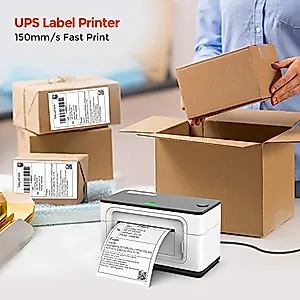 MUNBYN Thermal Printer for Shipping Labels [Upgraded 2.0] Label Printer for Small Business Compatible with Amazon, Etsy, Ebay, Shopify, FedEx, UPS, USPS