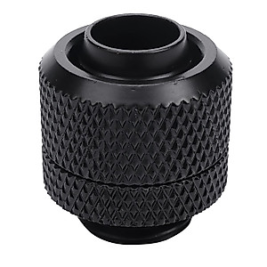Dracaena 6 Pack G1/4" Thread to 3/8" ID, 5/8" OD Compression Fitting for Soft Tubing, Soft Tube Connectors for Computer Water Cooling System, Black