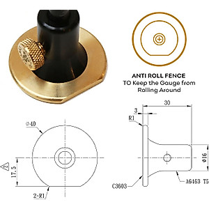 TUMEYET Wheel Marking Gauge - Woodworking Scriber Kit With 2 Replacement Cutters Wood Tools Graduated Inch & MM Scale Solid Metal Bar Scribe Tool For Carpenter