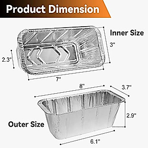 20-Pack Grease Cup Liners for Blackstone 22, 17, 28, 30, 36 Inch Griddle with Rear Grease Cup, Disposable Aluminum Foil Drip Pan, 8 x 3.7 Inch