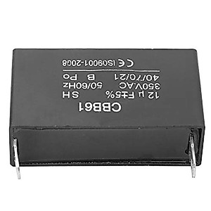 Fafeicy CBB61 Capacitor, AC350V Plastic Capacitor, Gasoline Generator Starting Air Conditioning Motor Capacitor 350VAC 12UF for Gasoline Generator Starting and Fan Motor