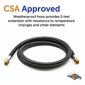 Flame King Thermo Rubber RV Slide Out Hose Assembly, 60 Inch, 3/8 Inch ID, Female To Female - 100159-60