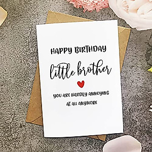 Happy Birthday Little Brother Card, Sister Birthday Card Funny, Birthday Gift From Brother Or Sister