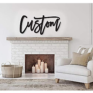 Custom Wood Word Sign, Wall Decor, Personalized Wooden Wall Art, Any cursive word or name sign