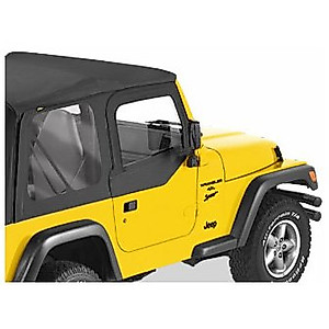 Bestop 5312135 Black Diamond Fabric Door Skins for 1997-2006 Wrangler