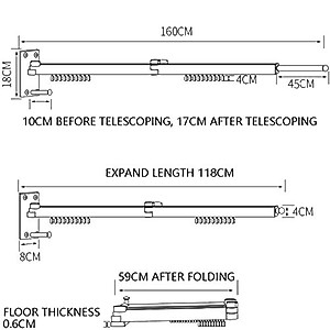 TYXTYX Wall Mounted Folding Clothes Hanger Space-Saver, Indoor/Outdoor Adjustable Clothes Drying Rack, Retractable Dry Coat Hanger for Laundry Room, Storage Organiser Instant Closet
