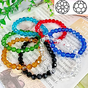 Xinhongo Crystal Glass Beads 400 Pieces 4mm Round Faceted Crystal Glass Bead Spacer Beads for Jewelry Making Bracelet Earring Necklace DIY Craft Making Supplies(Red)