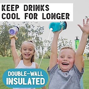 Live Infinitely 20oz Kids Water Bottle with Easy Sip Straw - Water Bottle is Dishwasher Safe & BPA Free Kids Water Bottle