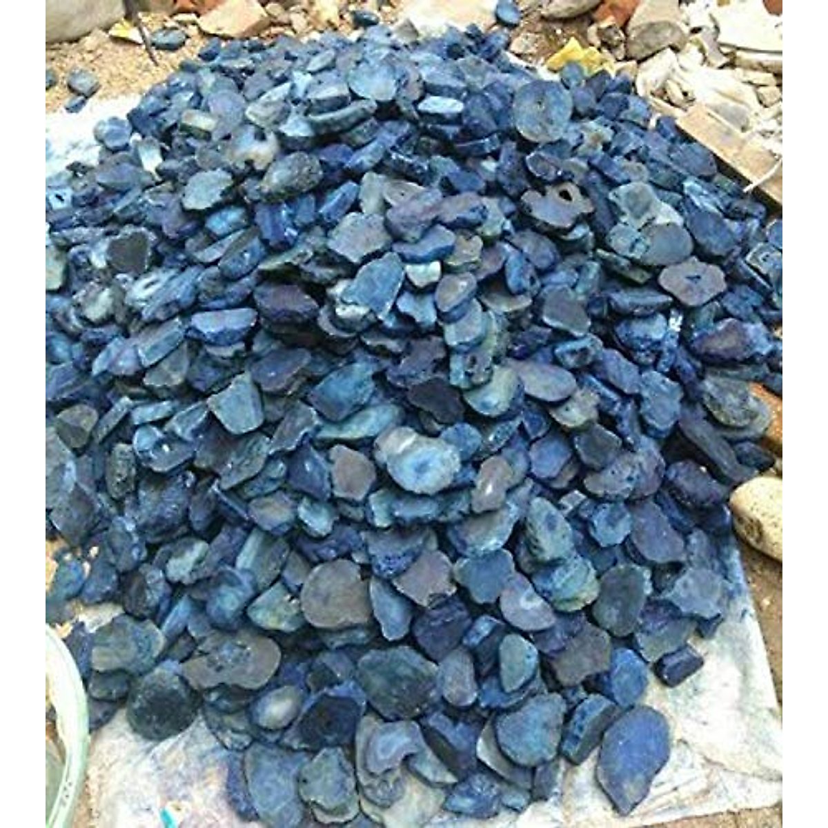 15" Inch Agate Square Table, Natural Agate Table, Square Coffee Table, Blue Agate Table, Square Agate Stone Table, Piece Of Conversation, Family HeirLoom