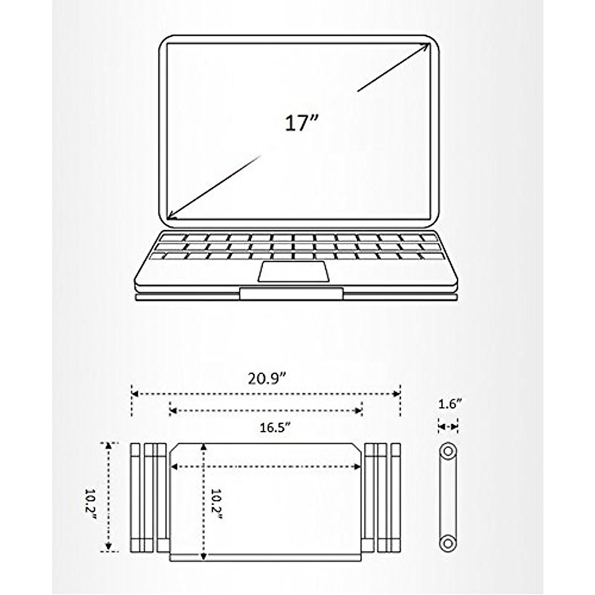 Goldball Portable Laptop Computer Desk Adjustable Vented Laptop Table Portable Bed Tray Book Stand Multifunctional & Ergonomics Design Dual Layer 17” Laptop Computers or Smaller (Rose Red)