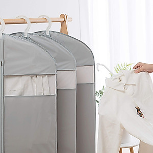 Garment Bags for Travel, 50'' Garment Bags for Hanging Clothes, Suit bag (Set of 2, 23.3'' X 50'')