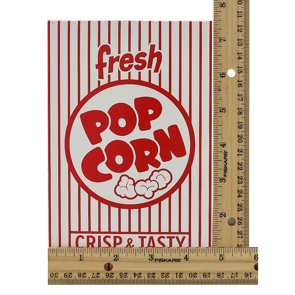 Snappy 3J Red and White Close Top Popcorn Boxes, 1.25 Oz, 25 Count