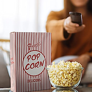 MT Products Popcorn Boxes for Party - 2.8 oz. (Pack of 50) - #4 Popcorn Buckets With Close Top - Great for Movie Theater, Circuses, and Stadium