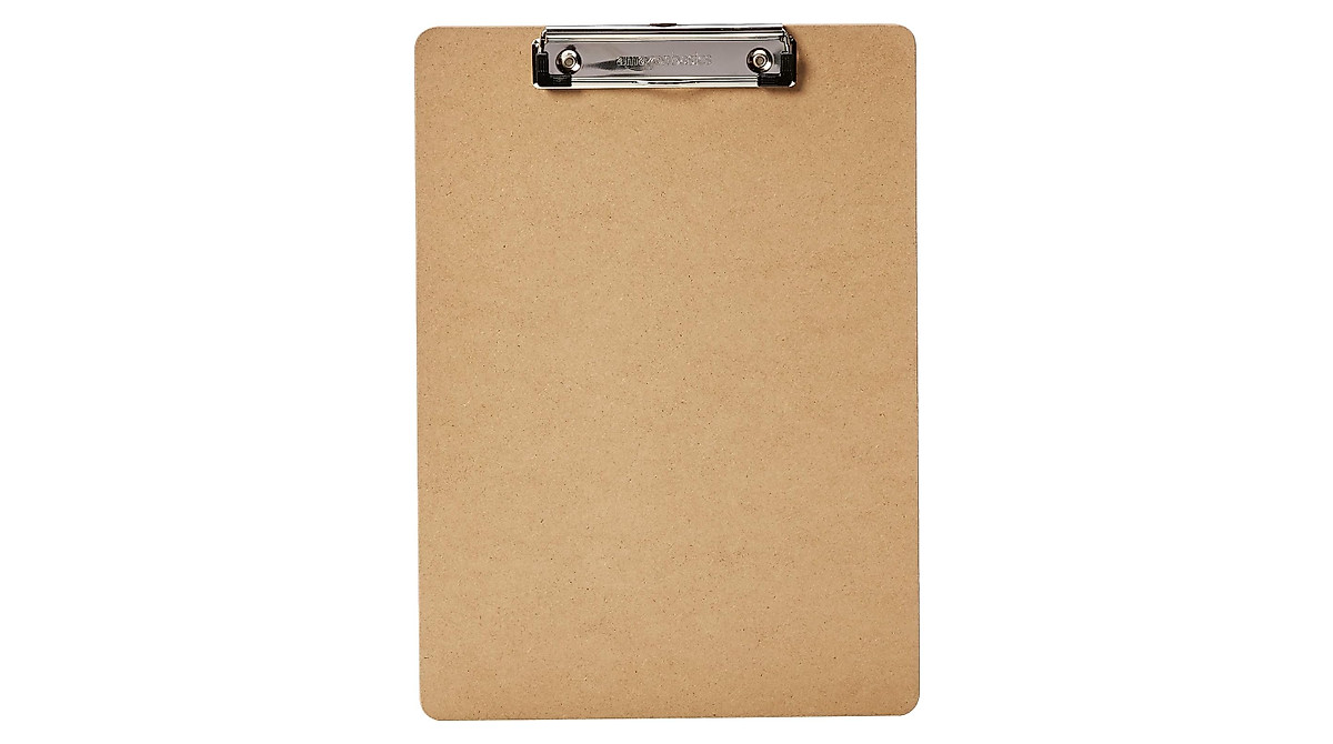 Amazon Basics Hardboard Clipboard 6-Pack | Sturdy & Portable Office Staples