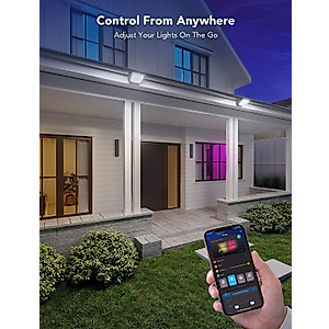 Govee Outdoor Lights, Flood Lights Uplight 2 in 1, LED Landscape Lighting, 35 Scene Modes, 4 Music Modes, Smart Color Changing IP65 Waterproof, App Control, Patio Lights, Garden Yards Walls, 4 Pack