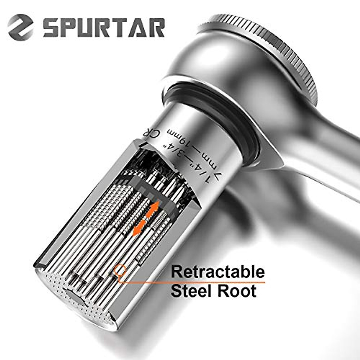 Spurtar Universal Socket Set (11-32mm 7-19mm) Multi-Function Universal Socket Tool Super Socket Unscrew Any Bolt Gifts for Dad, Husband, Boyfriend, Men, Christmas Gift - 4Pcs Set