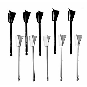 Resin Mixer Epoxy Mixer Paddles,10 PCS Drill Mixing Attachment,Reusable Paint Mixer for Drill,Epoxy drill paddles drill mixer Drill Attachment Paint Stirrers Epoxy Stirrer-Black+White