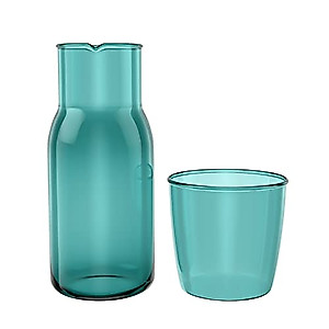 ABOOFAN Water Bottle Bedside Water Carafe with Tumbler Glass Bedside Night Water Carafe Set Pitcher Glass Water Cup Night Set 550ml for Midnight Drink Home Office Hotel