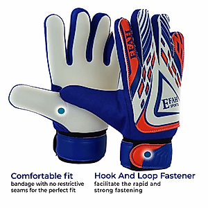EFAH SPORTS Soccer Goalie Goalkeeper Gloves for Kids Boys Children Football Gloves with Strong Grips