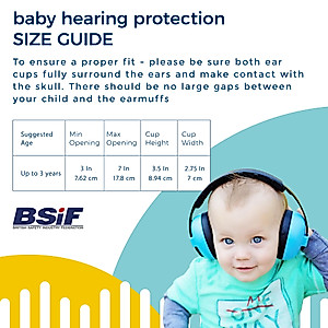 Baby BANZ Earmuffs Infant Hearing Protection â€“ Ages 0-2+ Years â€“ Industry Leading Noise Reduction Rating â€“ Soft & Comfortable â€“ Baby Ear Protection