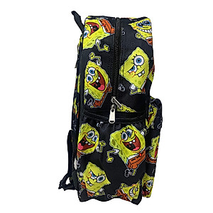 SpongeBob SquarePants 16 Inches Large Allover Print Backpack with Laptop Sleeve