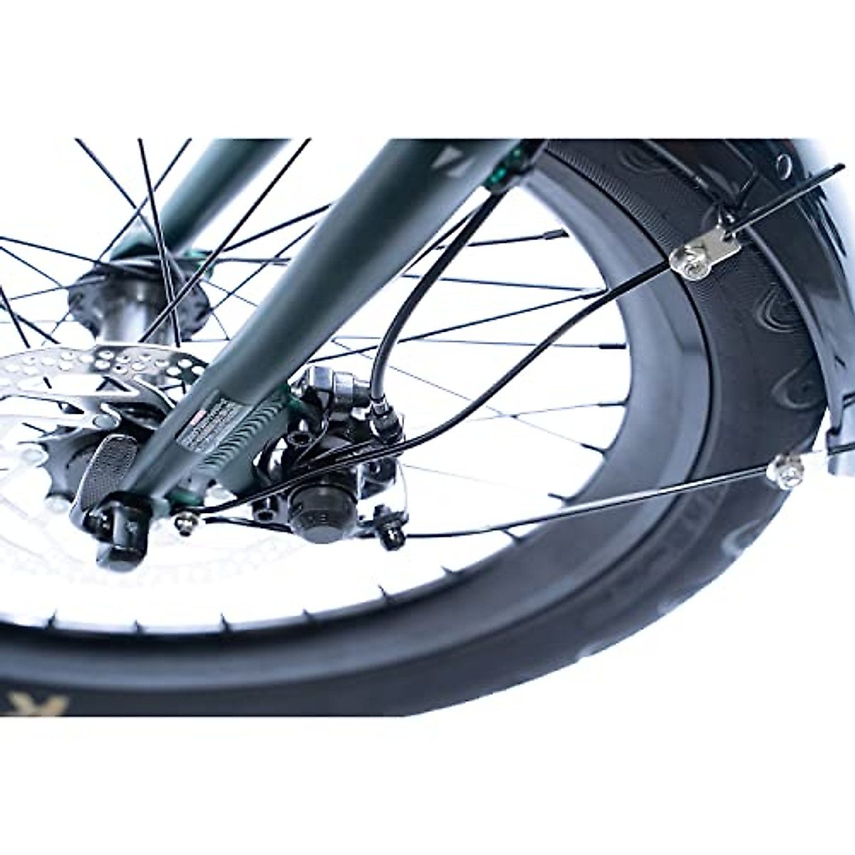 RITEWAY Bicycle Fender, Double Stay Cloth Bike Full Fender, Mud Flap, Front and Rear Set, for 20 Inches (ETRTO406/451), Width 2.4 inches (60 mm), Gloss Black