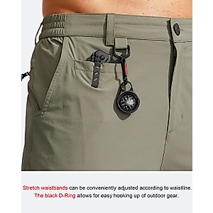 Men's Hiking Cargo Pants Water Resistant Quick Dry Lightweight Outdoor Tactical Pants for Men with Multi Pocket (Sage, M)