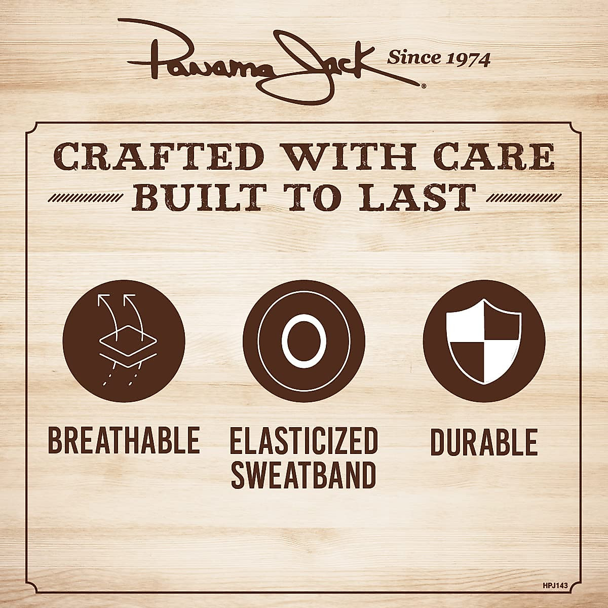 Panama Jack Original Matte Toyo Straw Men's Sun Safari Hat (Ivory, Large)