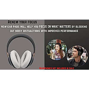 Premium Replacement NC700 Ear Pads / NC700 UC Pads Cushions Compatible with Bose NC700 Headphones/Bose Noise Cancelling 700 Headphones/Bose NC700 UC Headphones (White). Great Comfort/Durability