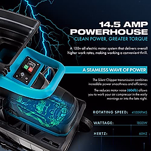 G Garden Wood Chipper Electric Quiet Silent 1.5-1.7 Inch Max Branch Capacity 14.5-Amp 1800Watt 120VAC 17:1 Reduction Ratio with 40L Collection Bin use for Fire Prevention Building and Firebreaks