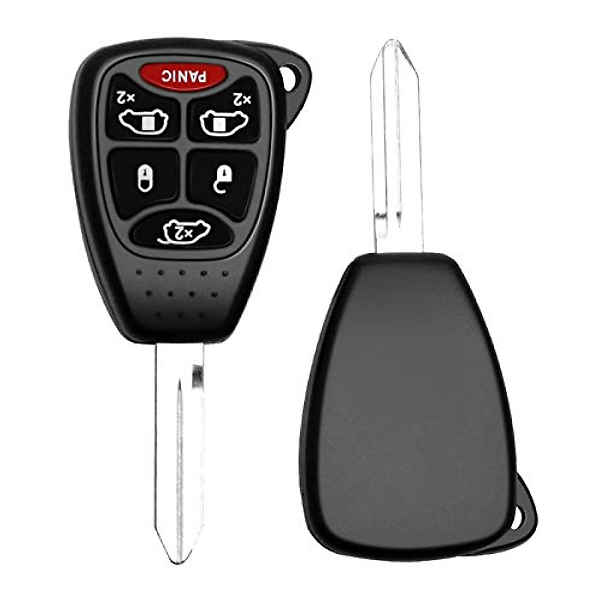 VOFONO Keyless Entry Remote Key Fob Fit for Chrysler Town and Country, Dodge Caravan/Grand Caravan 2004-2007 (P/N: M3N5WY72XX), Set of 2