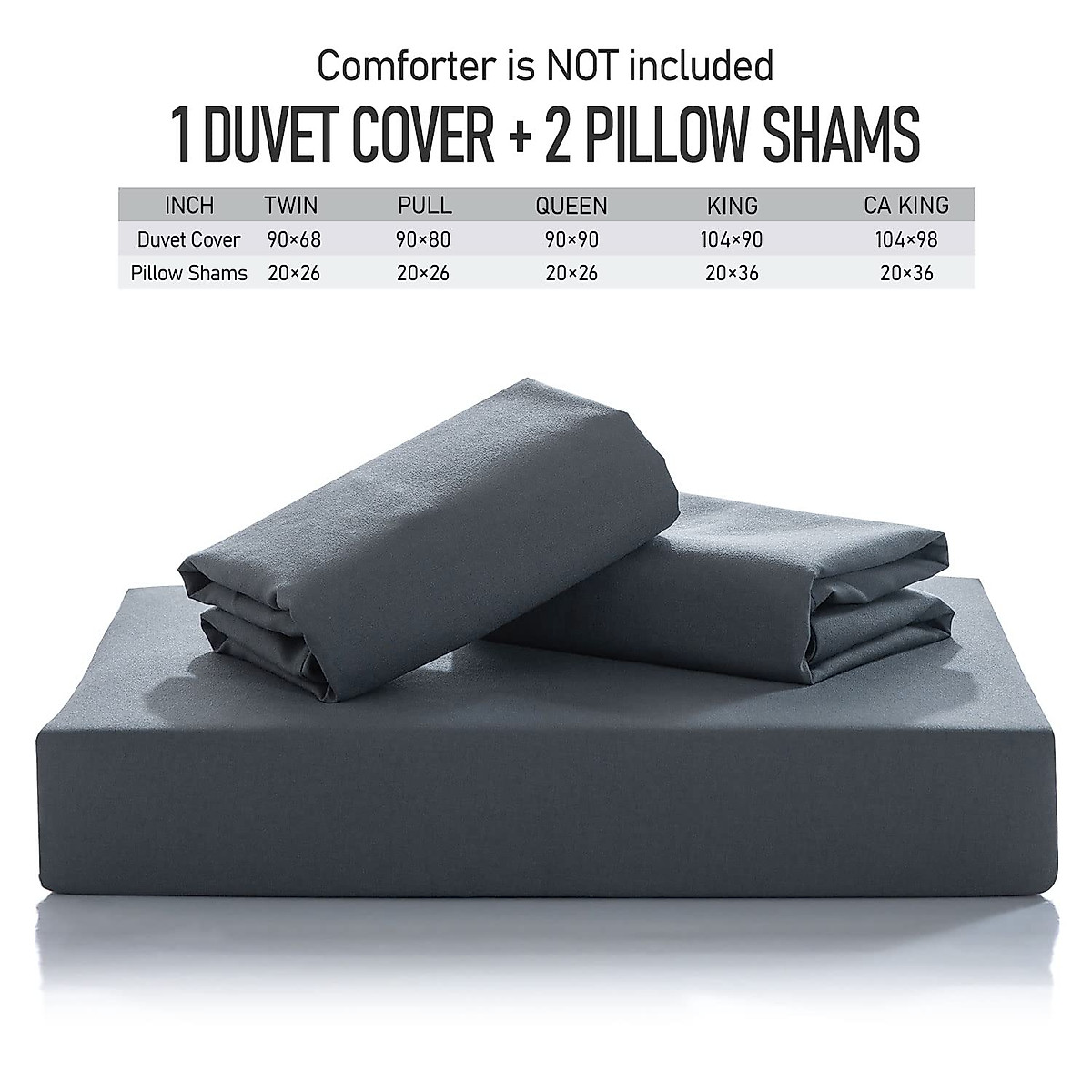 JOHNPEY Duvet Cover Queen (1 Duvet Cover+2 Pillow Shams),Soft Washed Microfiber Bedding Set with Zipper Closure,No Comforter